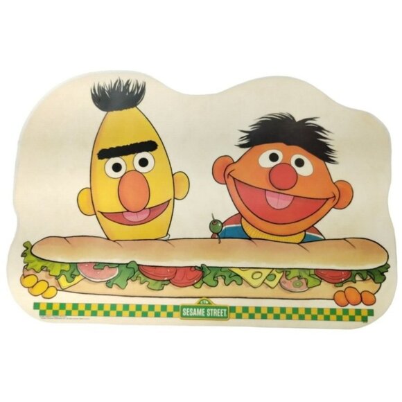 Playtime Placemats | Toys | Vintage Ctw Sesame Street Bert And Ernie ...